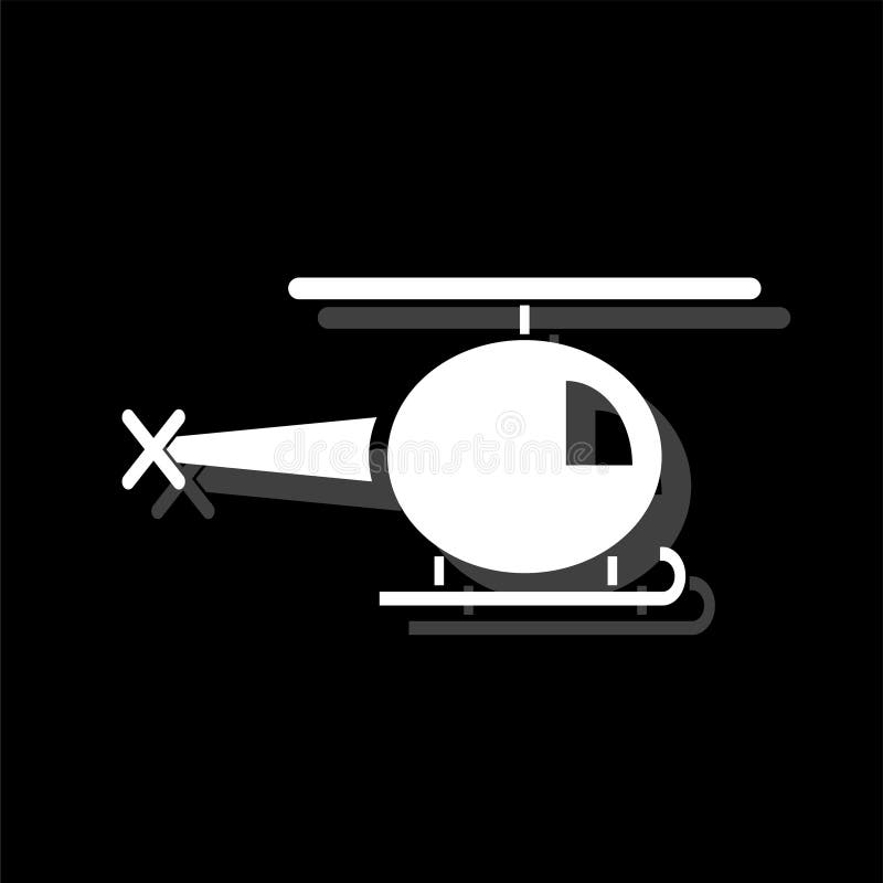 Helicopter icon flat stock illustration. Illustration of helicopter ...