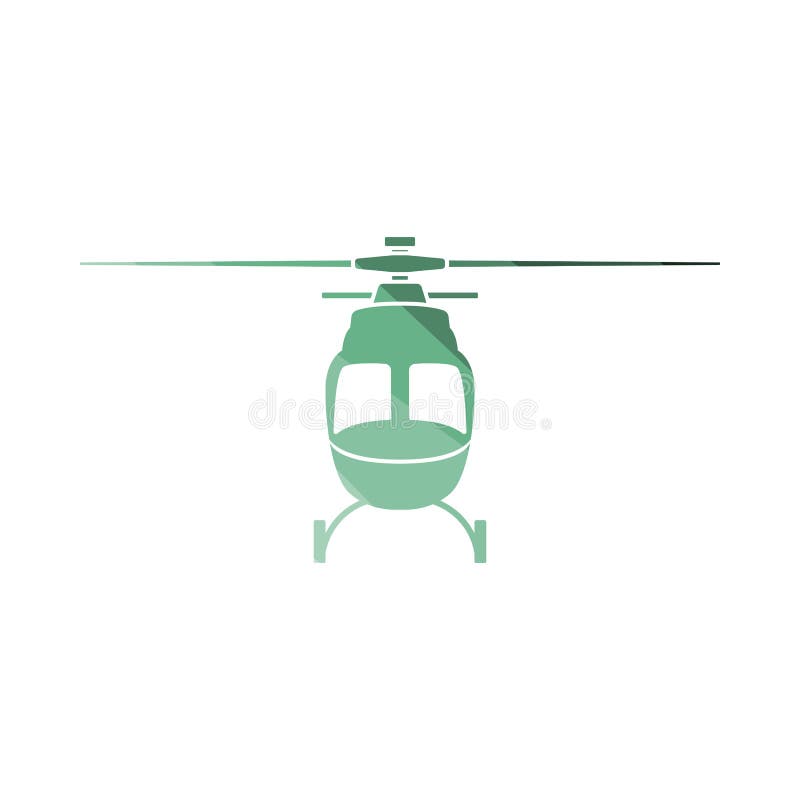 Helicopter Icon Front View stock vector. Illustration of chopper ...