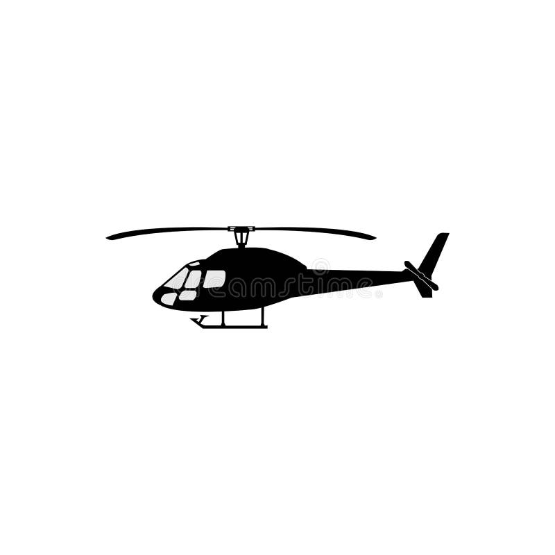 Helicopter Icon Logo Vector Stock Illustration - Illustration of ...