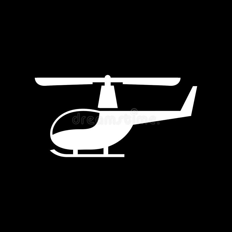 Helicopter Icon Simple Flat Vector Illustration Stock Vector ...
