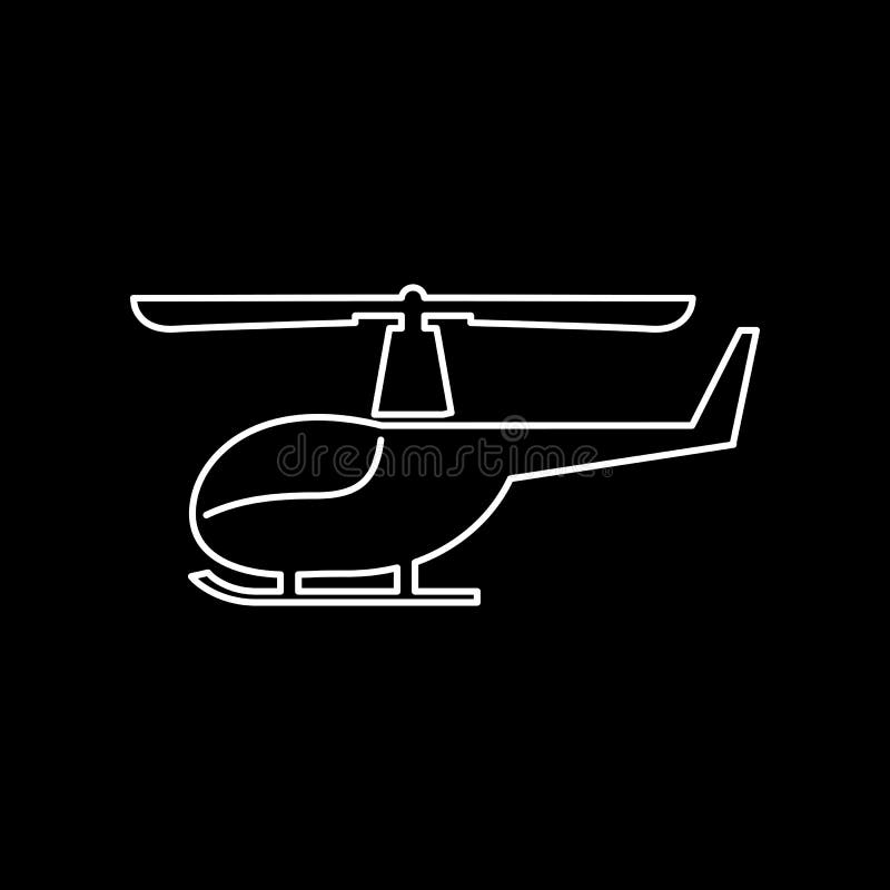 Helicopter Icon Simple Flat Vector Illustration Stock Vector ...