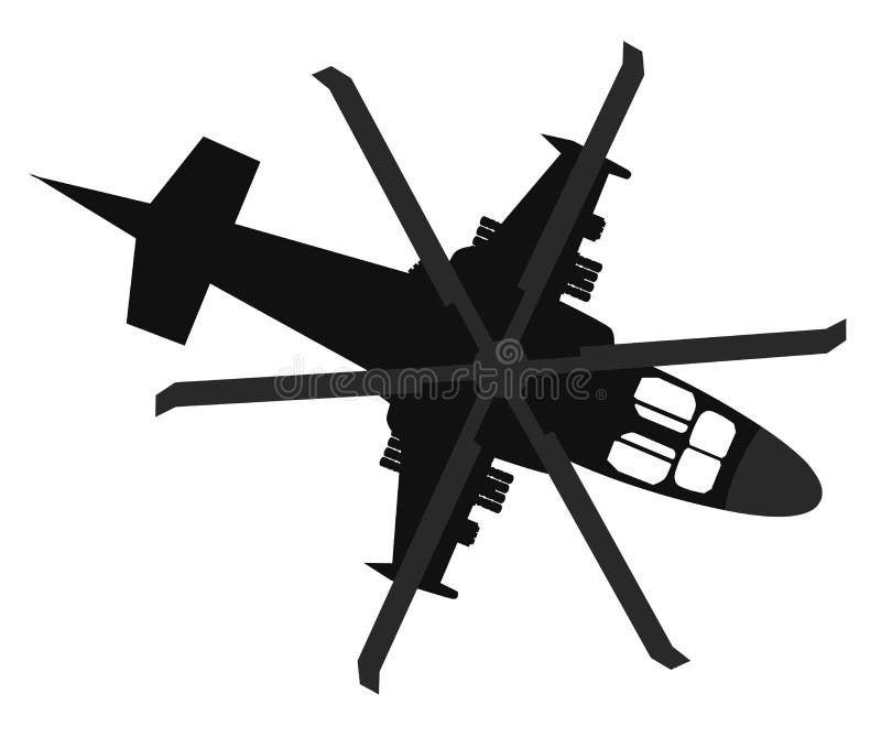 Helicopter icon. Top view stock vector. Illustration of copter - 55329946