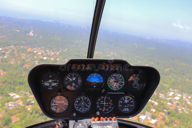 Helicopter dashboard stock photo. Image of high, inside - 110065050