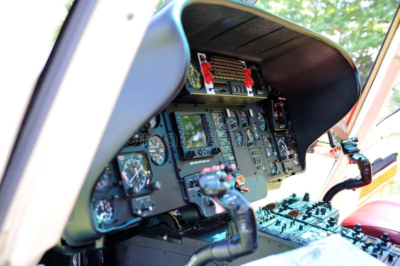 Helicopter Instrument Panel Stock Photo - Image of indicators, barge ...