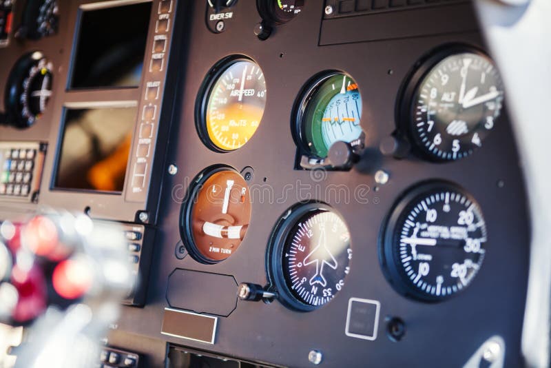 Helicopter Instruments Detail Stock Image - Image of crystal, close ...