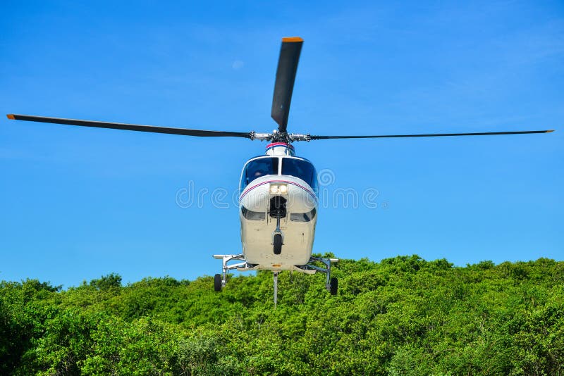 Helicopter landing stock photo. Image of transport, horizontal - 74567552