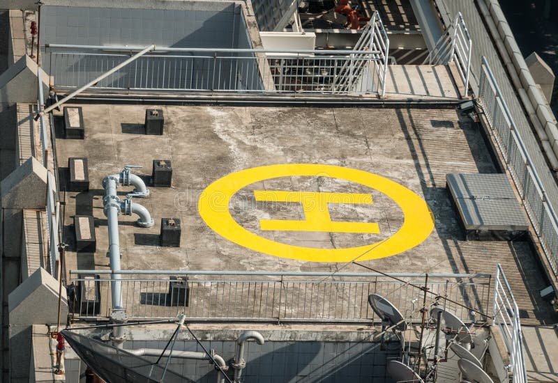 Helicopter landing area stock image. Image of apron, concrete - 36257123