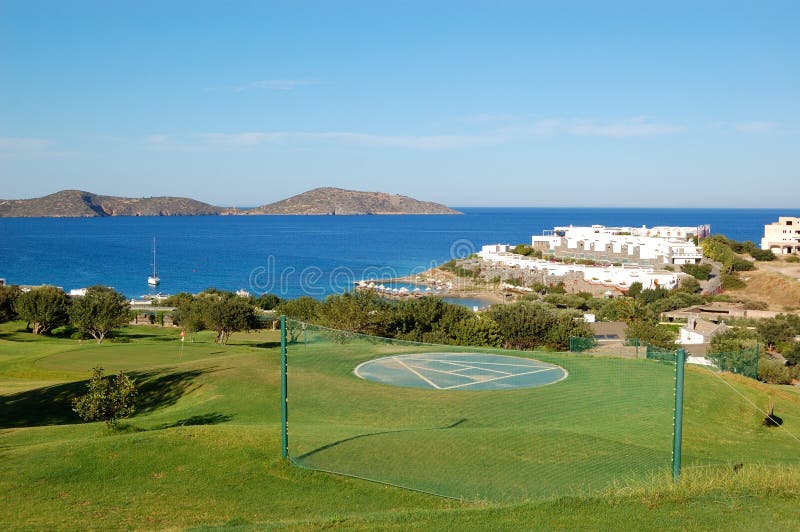 Helicopter Landing Site at Luxury Hotel Stock Image - Image of island ...