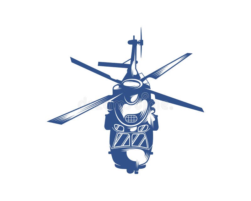 Helicopter Logo Design Vector Template. Silhouette of Helicopter Design ...
