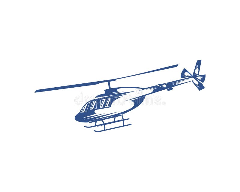 Helicopter Logo Design Vector Template. Silhouette of Helicopter Design ...