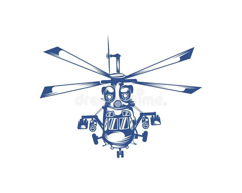 Helicopter Logo Design Vector Template. Silhouette of Helicopter Design ...