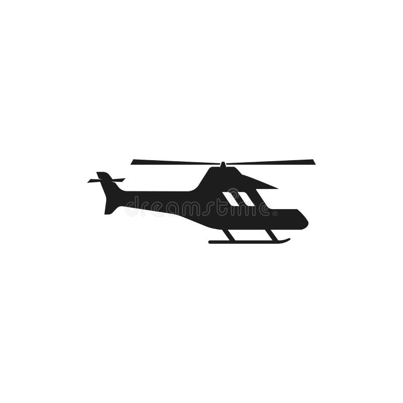 Helicopter Logo Vector Icon Illustration Stock Vector - Illustration of ...