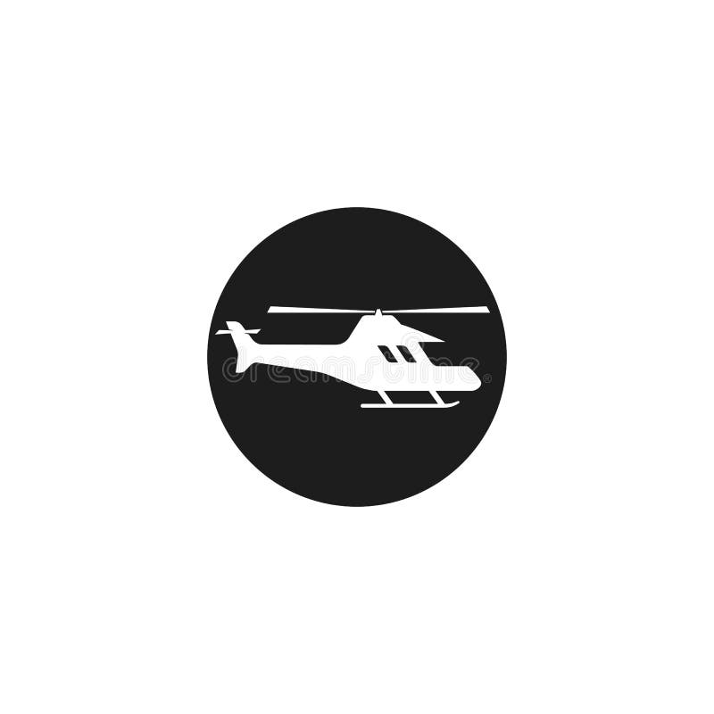 Helicopter Logo Vector Icon Illustration Stock Vector - Illustration of ...