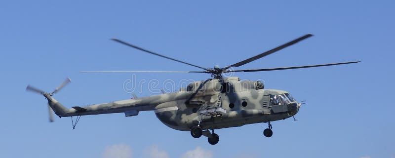 Helicopter MI-8 in the sky stock photo. Image of propeller - 12757706