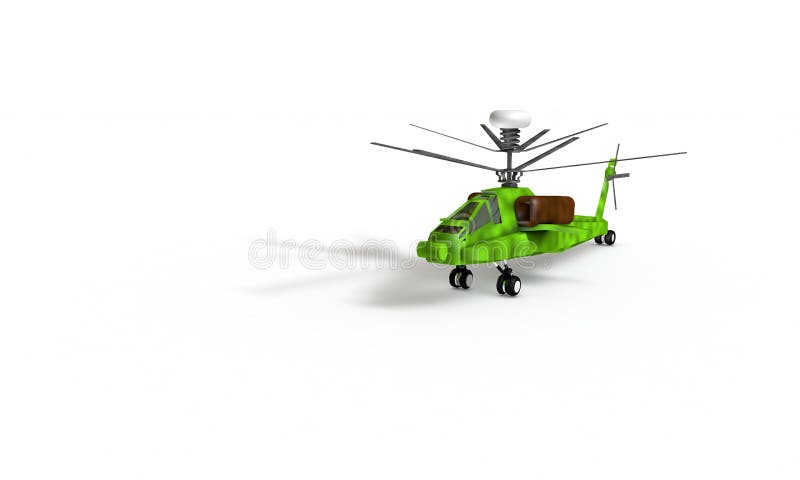 Helicopter Model for Kids with Contrast Colors Stock Illustration ...
