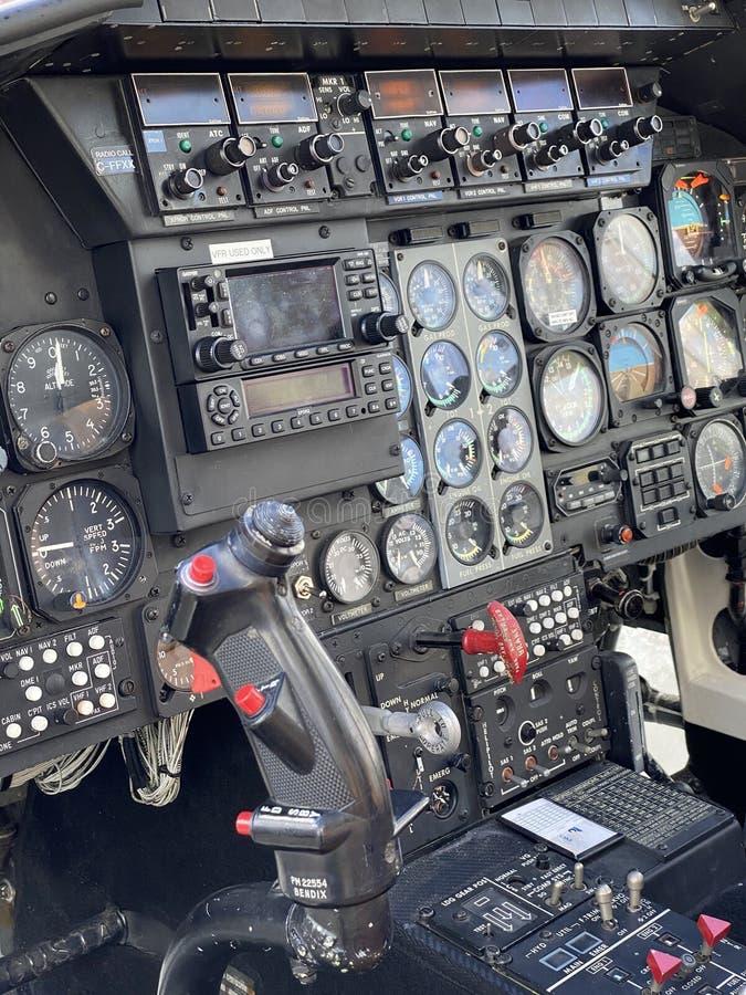 Helicopter Panel Showing Many Instruments Stock Image - Image of ...