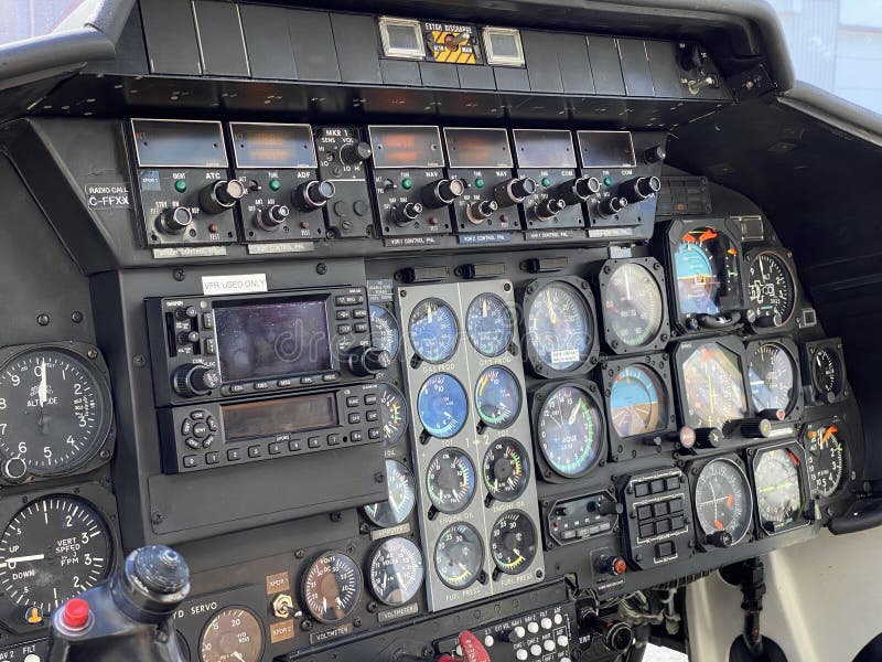 Helicopter Panel Showing Many Instruments Stock Photo - Image of ...