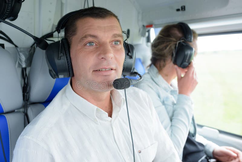 Helicopter Passengers on Board Stock Image - Image of plane, helicopter ...