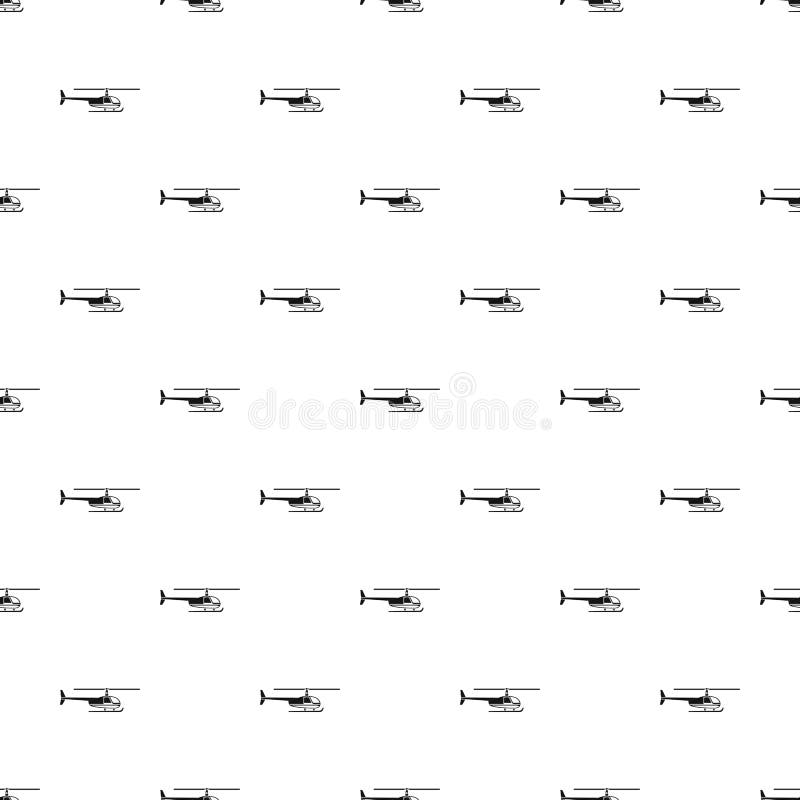 Helicopter Pattern, Simple Style Stock Vector - Illustration of hover ...