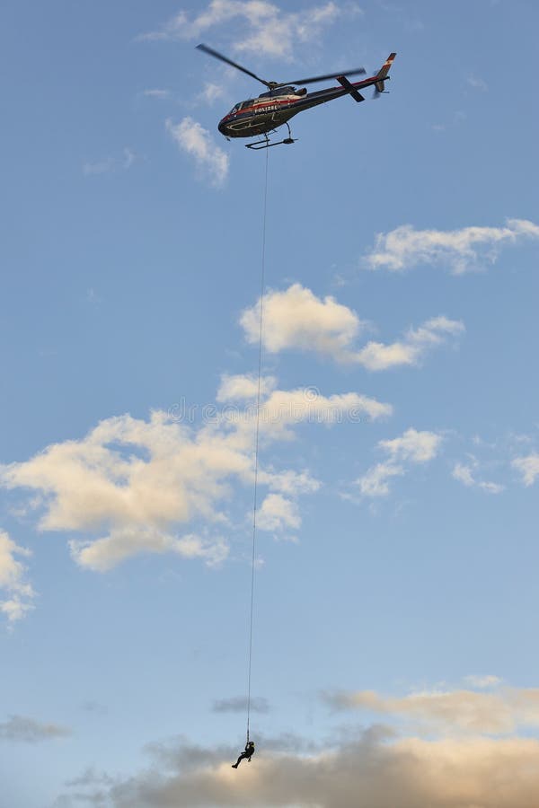 Helicopter Rescue Team Training Simulation. Austria Police Division ...