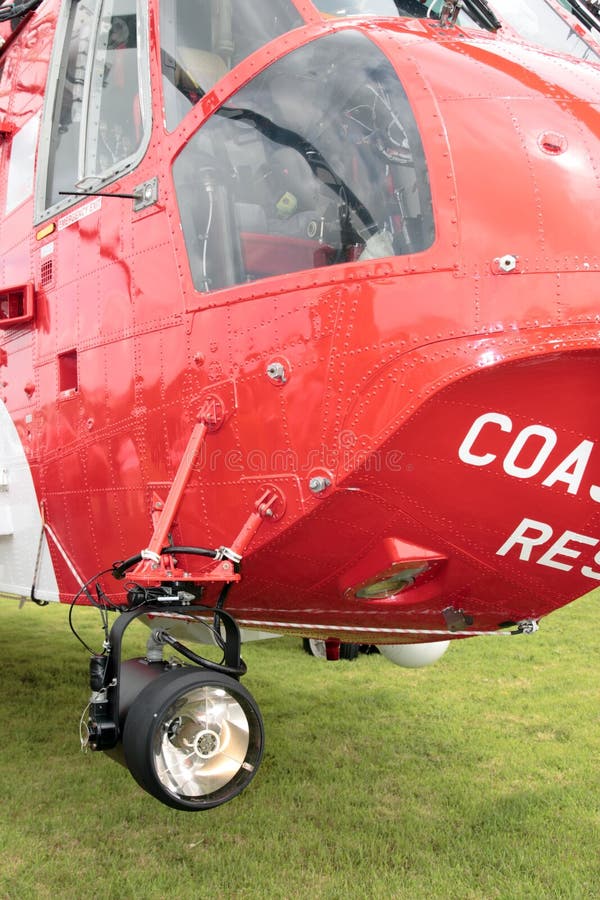 Red Light Helicopter In Flight Stock Photo - Image of depart, airborne ...