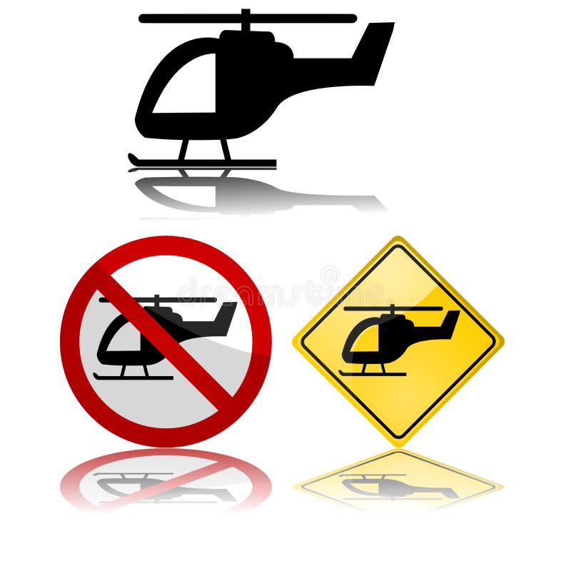 Helicopter signs stock vector. Illustration of fast - 171340569