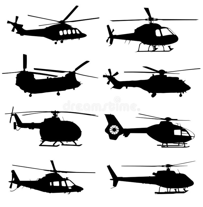 Different Helicopters Stock Illustrations – 124 Different Helicopters ...
