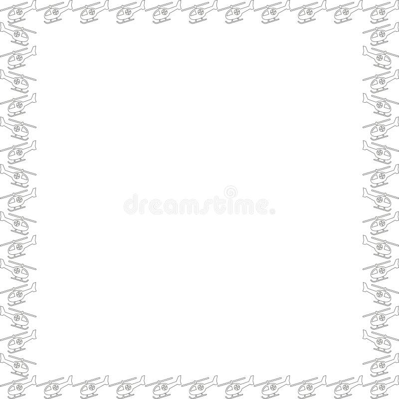 Helicopter Simple Frame. Simple Stylish Childish Empty Frame Stock ...