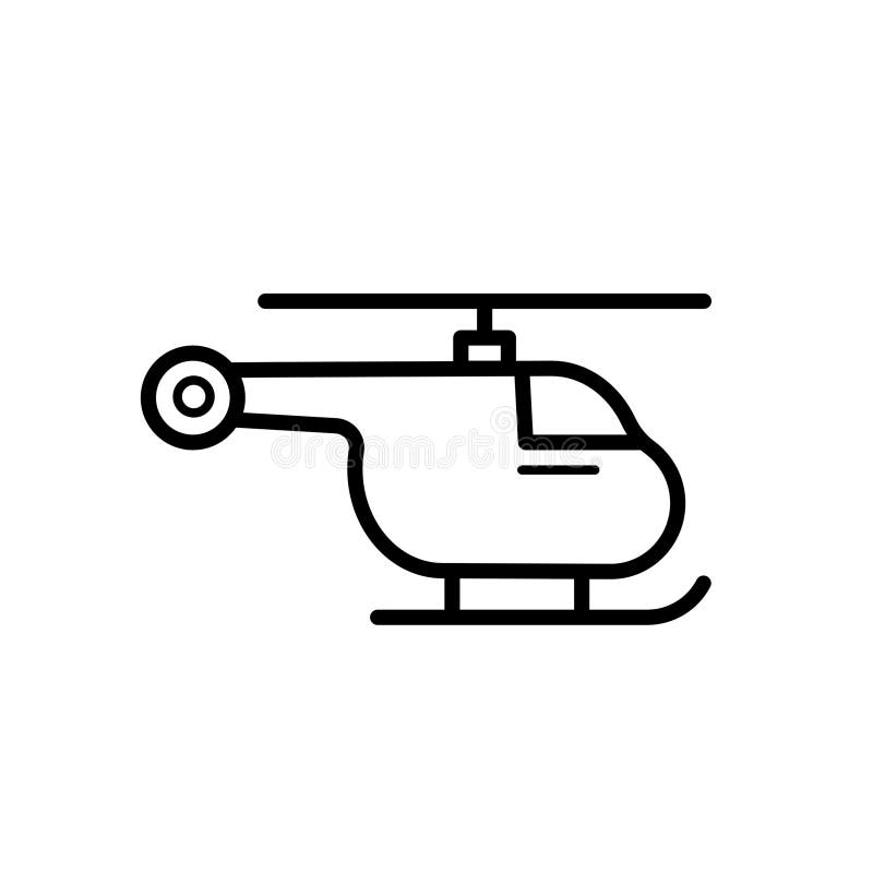 Helicopter - Simple Vector Icon Stock Vector - Illustration of ...