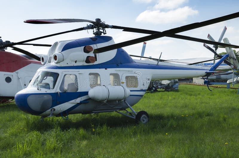 Helicopter on site stock image. Image of spring, rotor - 91930903
