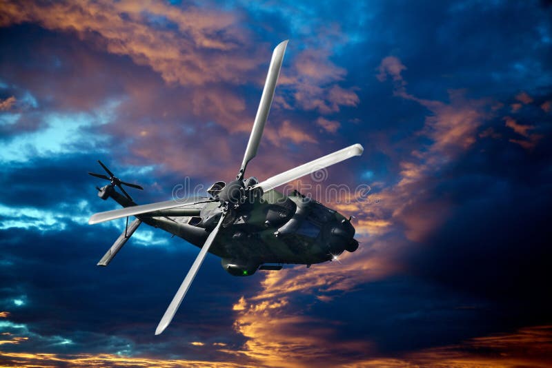 Apache Gunship Helicopter Explosion Stock Photo - Image of black, usaf ...