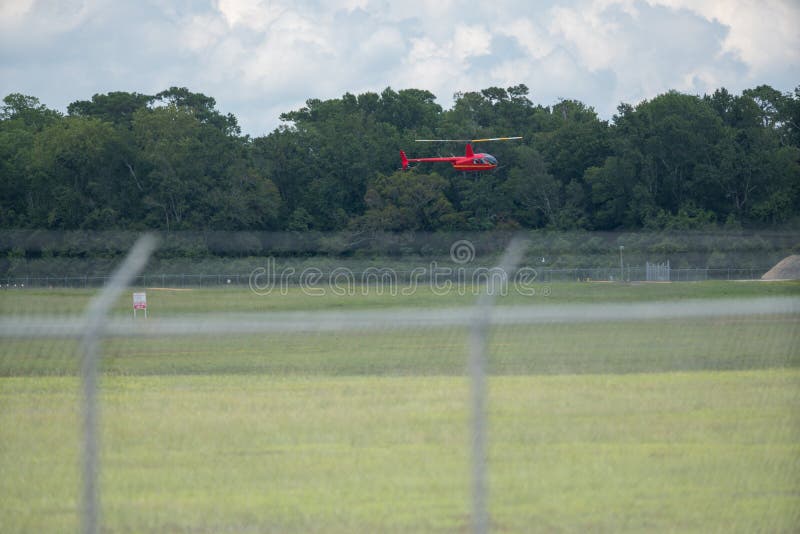 Helicopter Taking Off at an Airfield Airport Stock Image - Image of ...