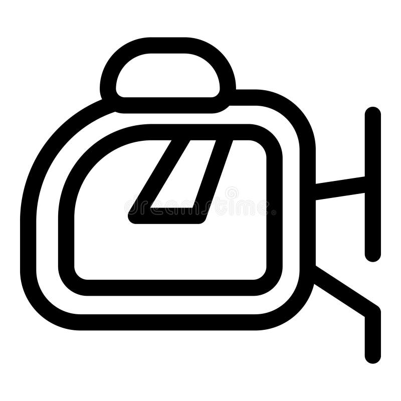 Helicopter Taking Off from Helipad Side View Icon Stock Vector ...