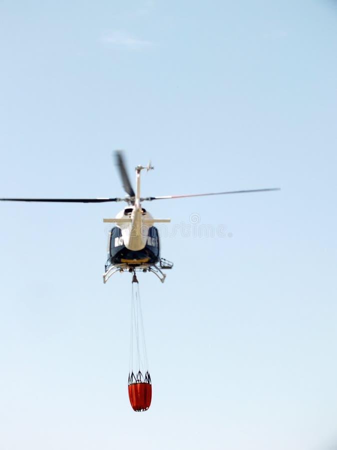 Helicopter with tank stock image. Image of flame, medium - 255222825