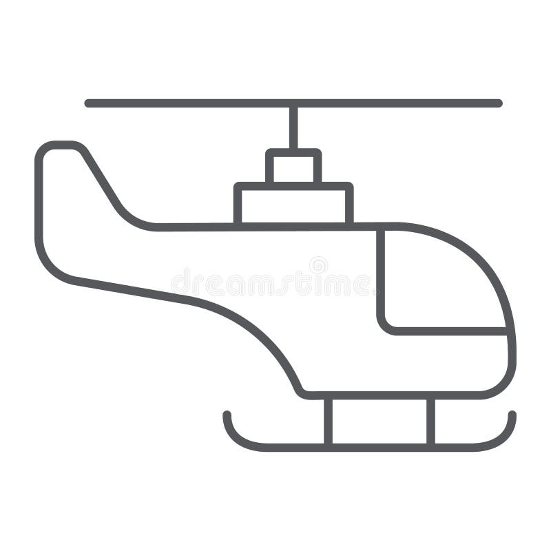 Helicopter Line and Glyph Icon, Transportation and Chopper, Aircraft ...