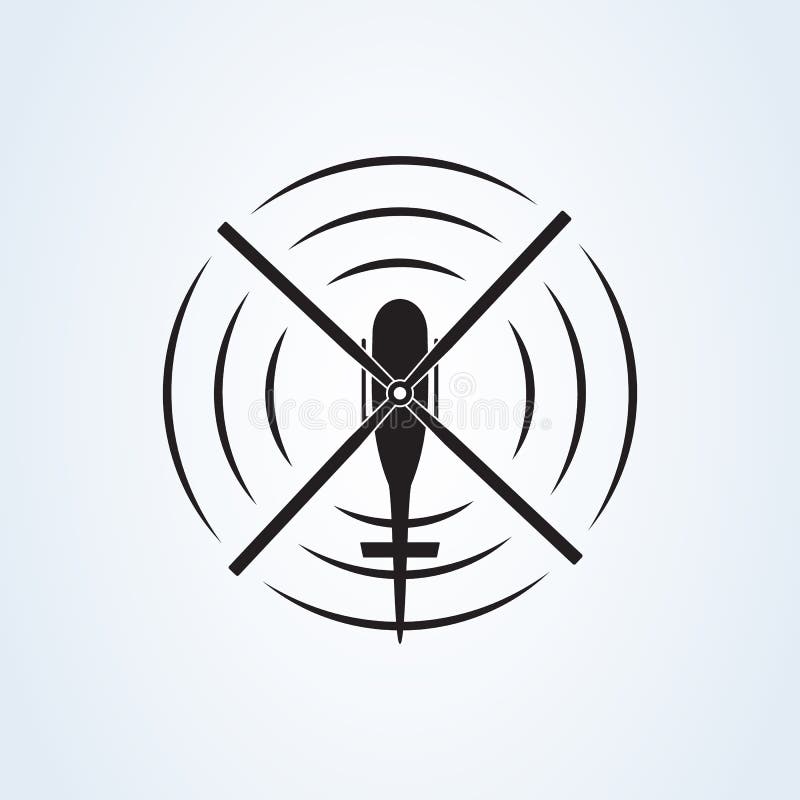 Helicopter Top View. Simple Vector Modern Icon Design Illustration ...