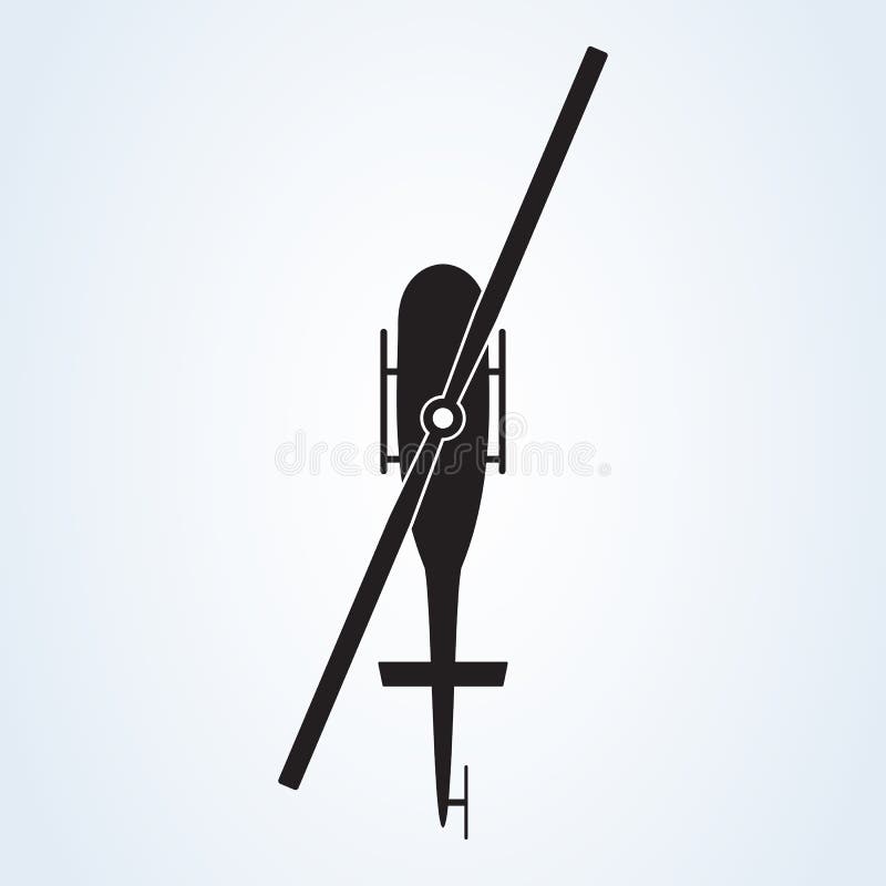 Helicopter Top View. Simple Vector Modern Icon Design Illustration ...