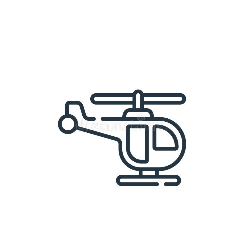 Helicopter Single Line Outline Stock Illustrations – 134 Helicopter ...