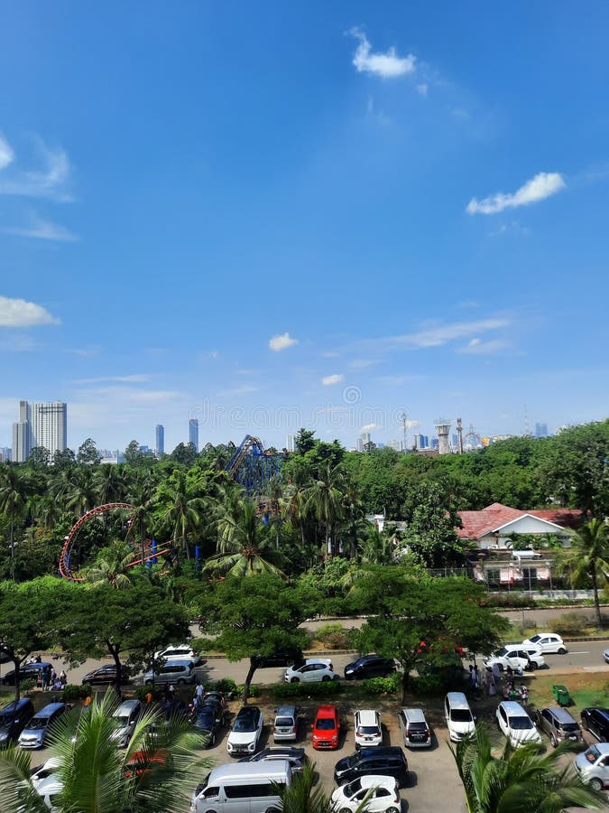 Helicopter View of Ancol City Editorial Photo - Image of waterway ...