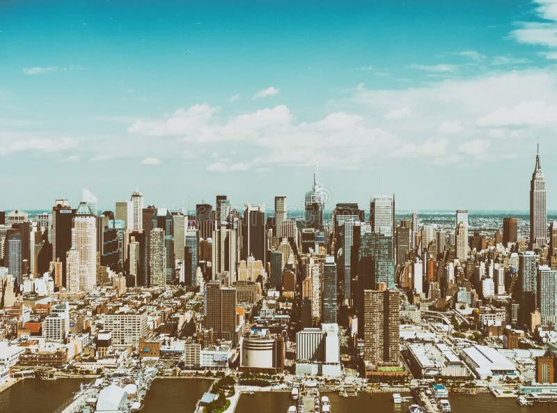 Helicopter View of Lower Manhattan, New York City Editorial Photography ...