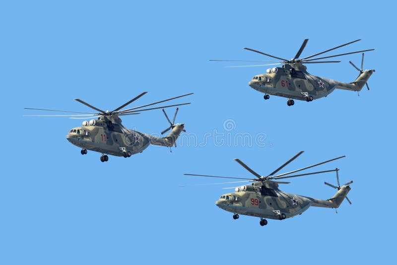 Evolution of Flight of a Military Helicopter Stock Image - Image of ...