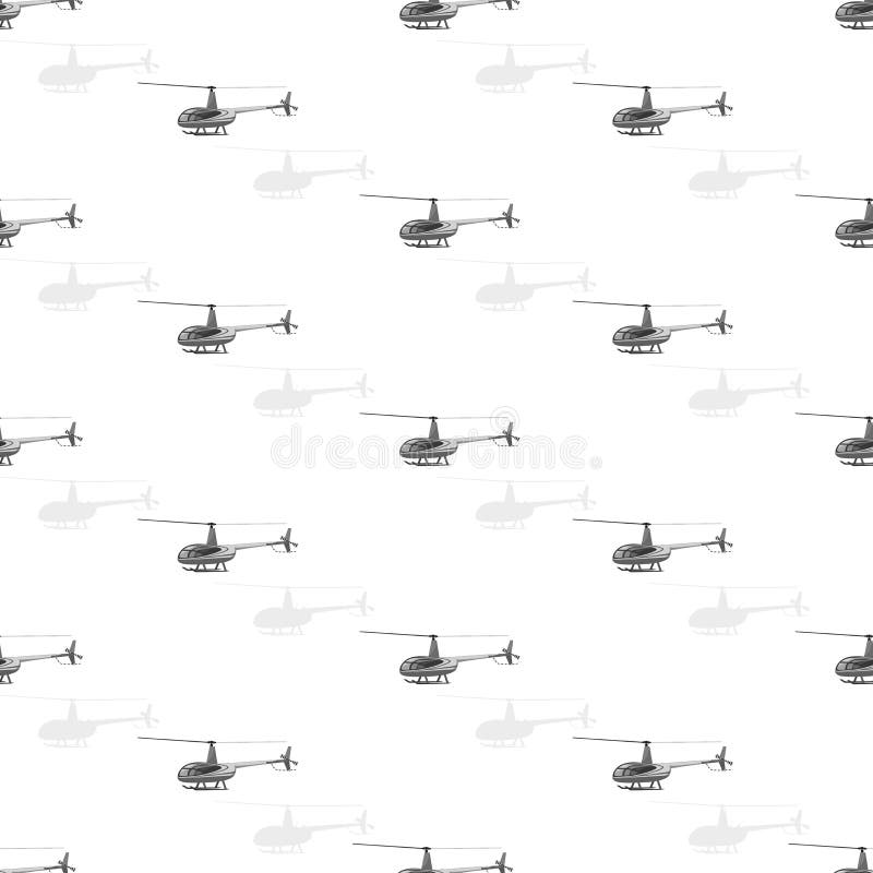 Helicopter Pattern. Helicopter Aircraft. Vector Themed Background. Flat ...