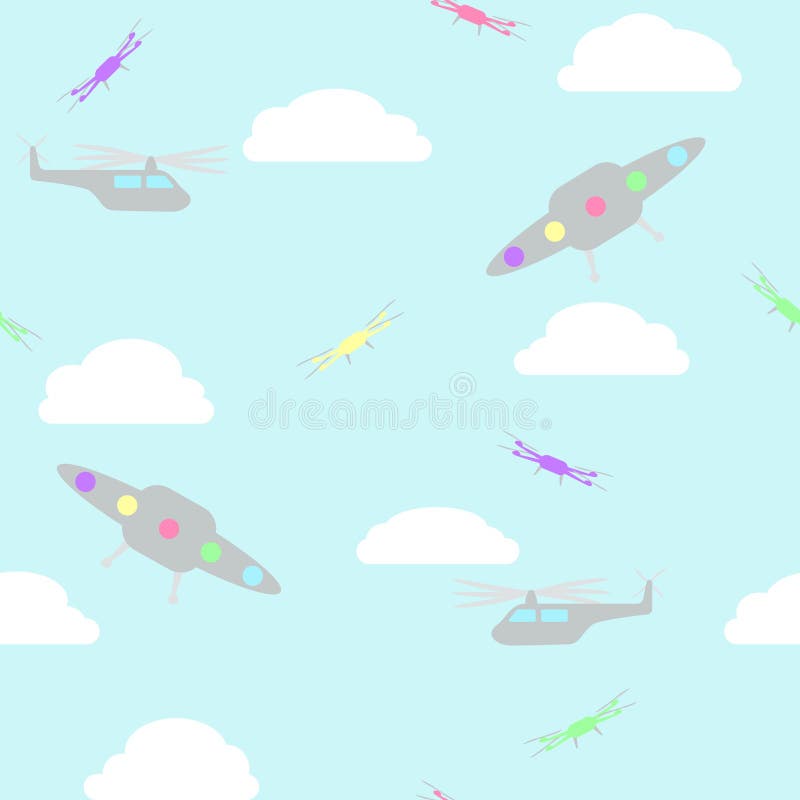 Helicopters, Flying Saucers, and Drones among the Clouds, Childish ...