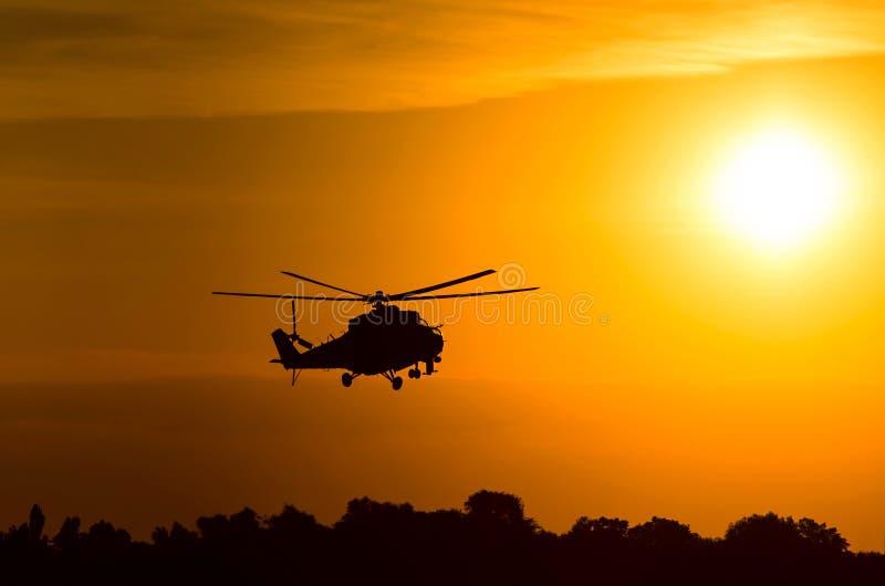 Super Helicopter Sunset