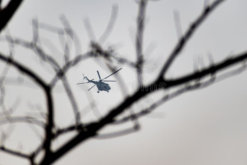 A Helicoptor Chopper Flying in India in 2019 during Pulwama Attack ...
