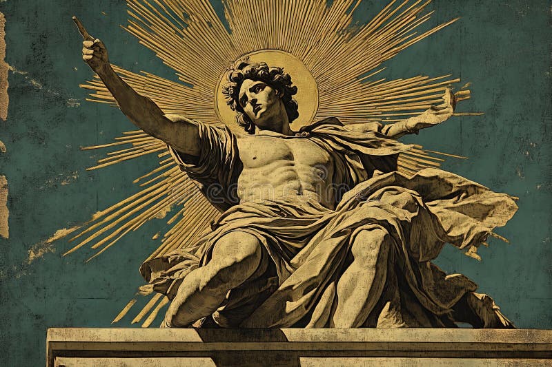 Helios, God of the Sun, Ancient Greek Mythology. Generative AI Stock ...