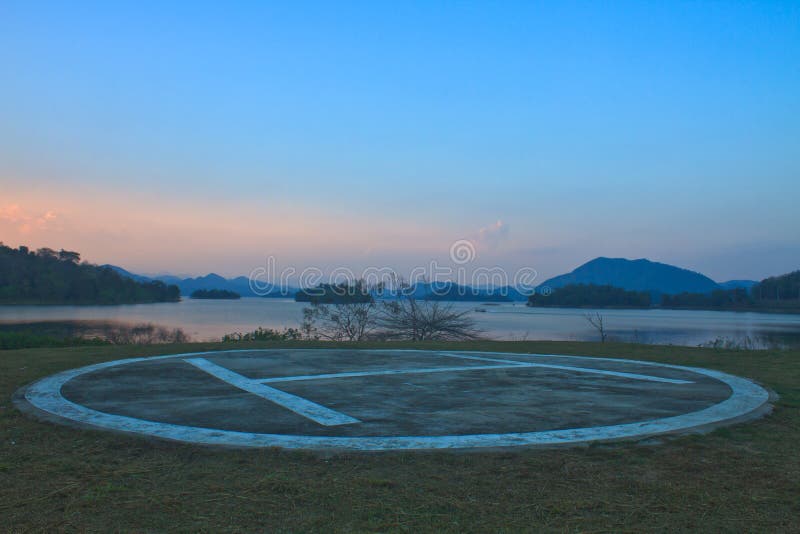 Helipad Area for Helicopter Parking Stock Photo - Image of services ...