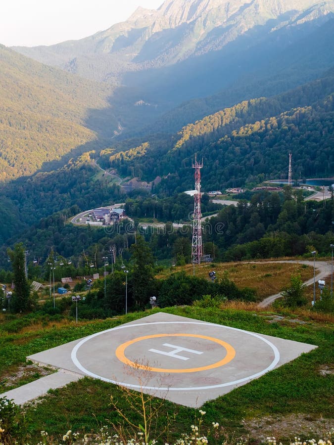 Helipad High in the Mountains Stock Photo - Image of high, empty: 282025822