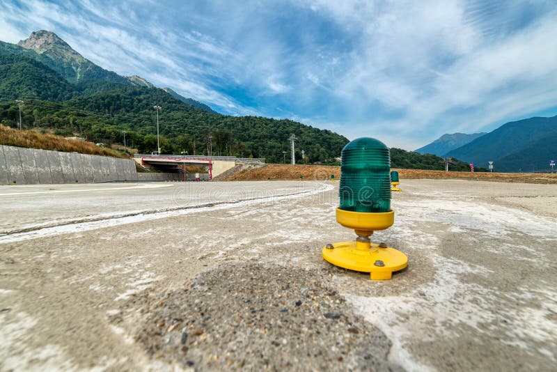Helipad in the Highlands. the Landing Area is Equipped with Signal ...