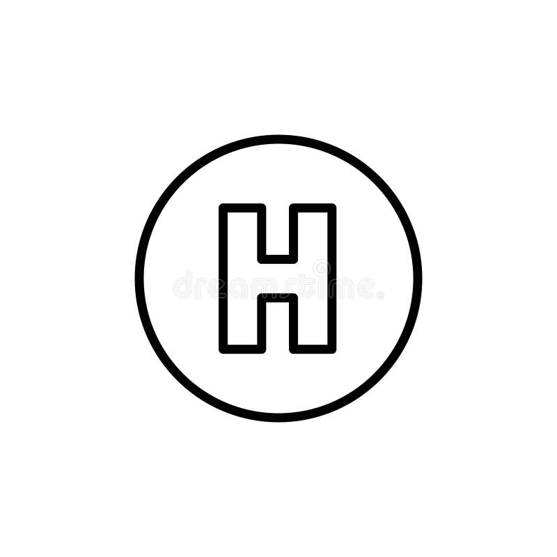 A Helipad Icon Symbolizing Helicopter Landing Zones or Transportation ... A Helipad Icon Symbolizing Helicopter Landing Zones or Transportation ...